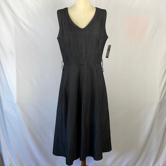 AB Studio | Dresses | Nwt Ab Studio Black Wfaint Gray Design Fit And ...